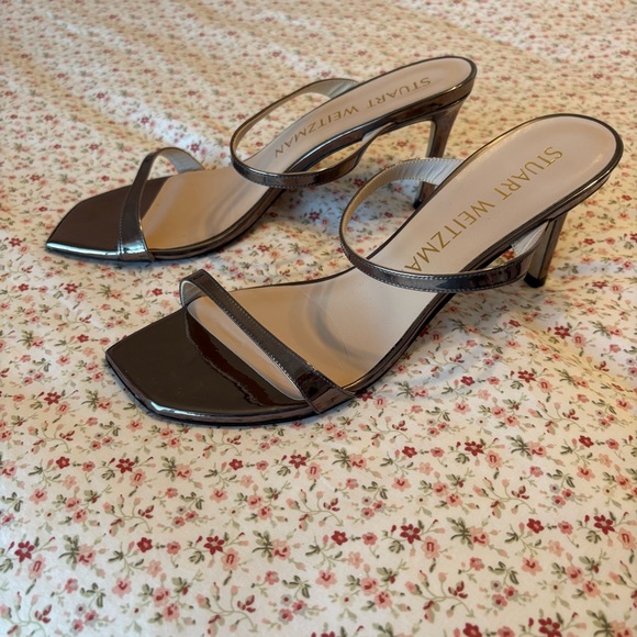Stuart Weitzman | Shoes | Stuart Weitzman 75 Aleena Metallic Sandal ...